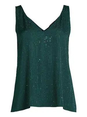 UNGARO Rosie Hotfix Crystal Blouse - Pine