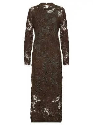 BRUNELLO CUCINELLI Whispering Bloom Embroidery Knit Dress