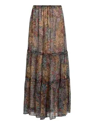 Kobi Halperin Clea Floral Tiered Maxi Skirt - Multi