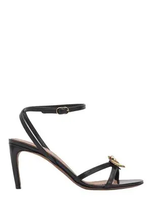 DOLCE & GABBANA Desire 105mm Heart-detailed Leather Sandals