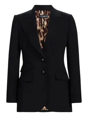 Dolce & Gabbana Stretch-wool Two-button Blazer - Nero