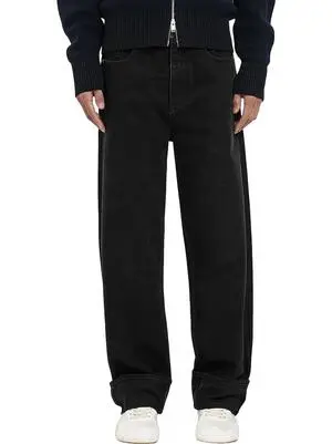 Bottega Veneta Turned-up Faded Jeans - Black