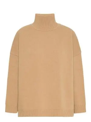 Max Mara Wool Knit Turtleneck Jumper - Camel