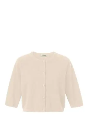 Max Mara Cotton, Silk And Cashmere Shrug - Natural