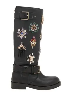 Dolce & Gabbana Embellished Knee-high Boots - Nero