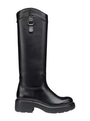 Santoni 35mm Knee-high Leather Boots - Black