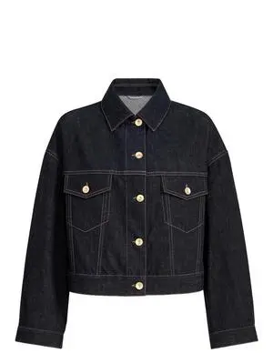 Brunello Cucinelli No-fade Outerwear Jacket With Monili - Denim