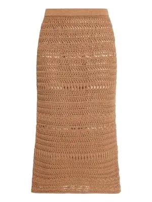 FABIANA FILIPPI Sequined Cotton-linen Pencil Skirt
