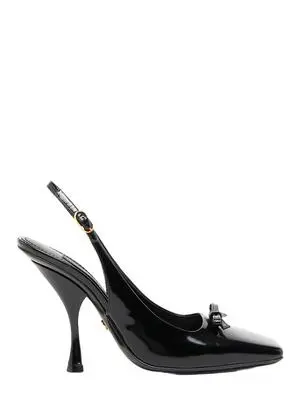 Dolce & Gabbana 105mm Patent Leather Slingback Pumps - Nero