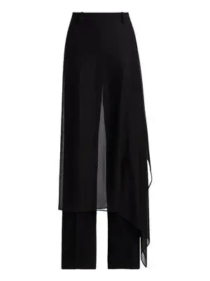 Michael Kors Veiled Wool Crepe Trousers - Black