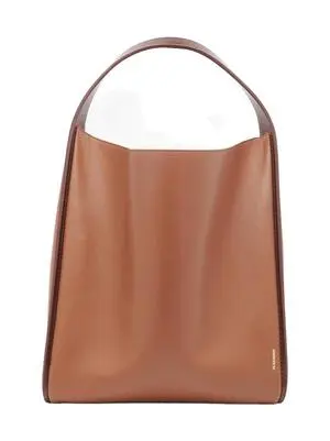 JIL SANDER Pivot Leather Tote Bag - Grape