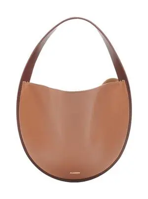 JIL SANDER Pivot Leather Hobo Bag - Grape