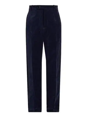 JIL SANDER Cotton-linen Velvet Trousers - Midnight