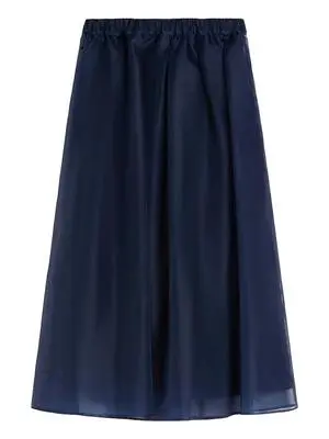 MAX MARA Pleated Silk Organza Skirt