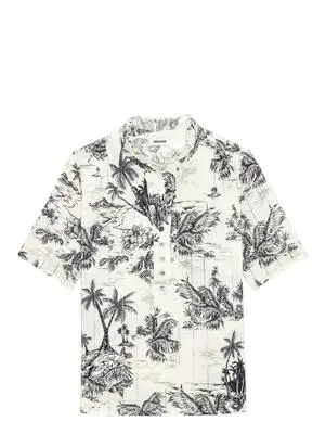 Zadig&Voltaire Topher Tropical Island Short-sleeve Shirt - Ecru