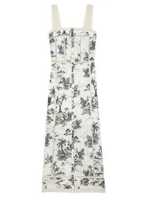 Zadig&Voltaire Renaid Tropical Island Maxi Dress - Ecru