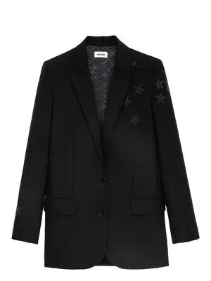 Zadig&Voltaire Viva Strass Star Jacket - Black