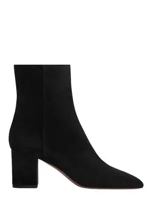 Paris Texas Anja 70mm Suede Ankle Boots Black
