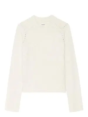 Zadig&Voltaire Nalty Studded Wool-cashmere Crewneck Sweater - Ecru