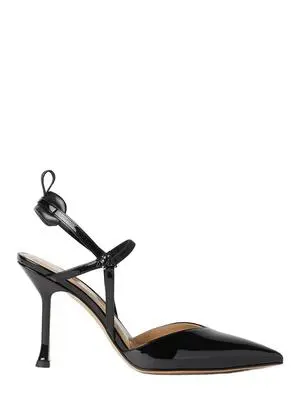 Fendi Very Colibri 95mm Patent Leather Slingback Pumps - Nero