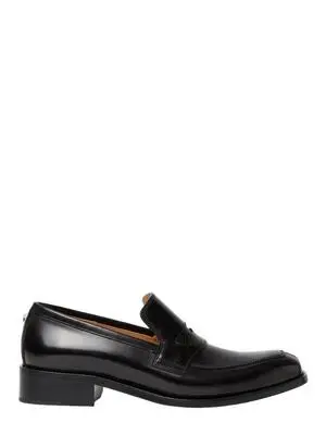 Fendi 1996 Leather Penny Loafers - Nero