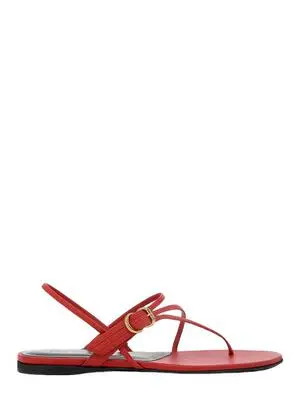 HERBERT LEVINE Starry-eyed Leather Sandals - Red