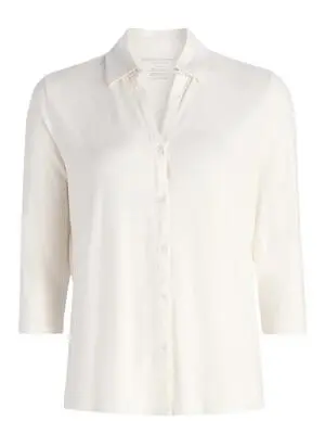Majestic Filatures Soft Touch Semi-relaxed Shirt - Cream
