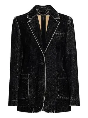 GOLDEN GOOSE Journey Velvet-effect Jacket - Black