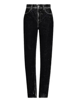 GOLDEN GOOSE Journey Velvet-effect High-rise Straight-leg Jeans