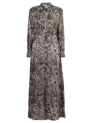 GOLDEN GOOSE Golden Floral A-line Shirtdress - Grey