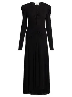 Isabel Marant Étoile Nejma Ruched Puff-sleeve Maxi Dress - Black