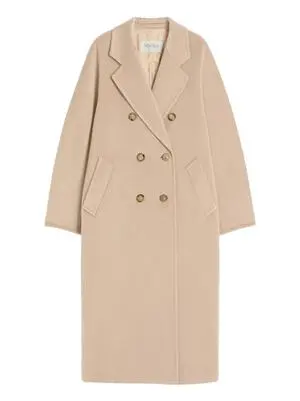 Max Mara Icon Madame Wool Cashmere Double-breasted Coat Sand