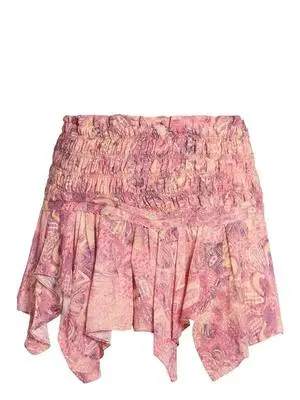 Isabel Marant Étoile Ceiva Floral Silk Miniskirt - Pink