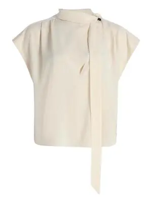 Isabel Marant Étoile Selene Scarf Woven Top - Ecru
