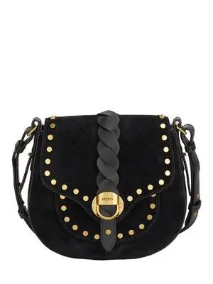 Isabel Marant Étoile Altay Small Suede & Leather Saddle Bag - Black