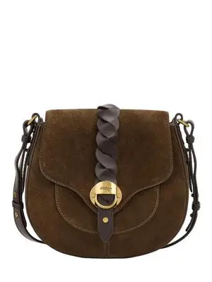 Isabel Marant Étoile Altay Small Suede & Leather Saddle Bag - Bronze
