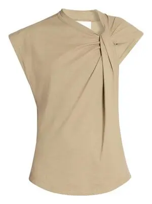 Isabel Marant Étoile Nayda Cotton Twist Top - Light Bronze