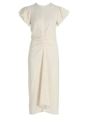 Isabel Marant Étoile Terena Cinched Midi-dress - Ecru