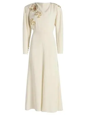 Isabel Marant Étoile Samsha Floral-embroidered Maxi Dress - Ecru