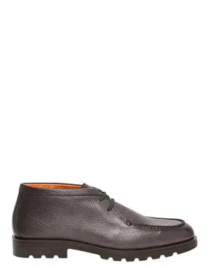 Santoni Rock Leather Chukka Boots - Grey