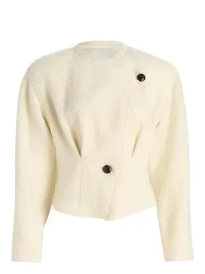 Isabel Marant Étoile Suna Wool-blend Asymmetric Jacket - Ecru