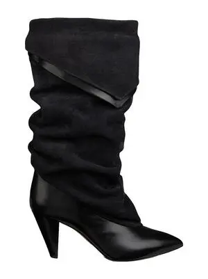 Isabel Marant Étoile Lezra 75mm Slouchy Leather Boots - Black