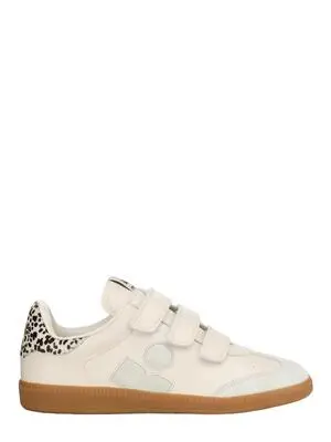 Isabel Marant Étoile Beth Leather & Calf Hair Low-top Sneakers Chalk