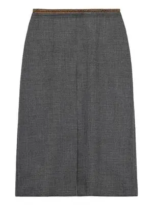Prada Rush Stitch Midi Skirt - Grey