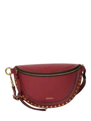 Isabel Marant Étoile Skano Studded Leather Shoulder Bag - Dark Red