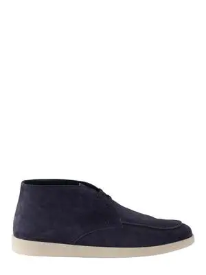 Prada Suede Chukka Boots Blue