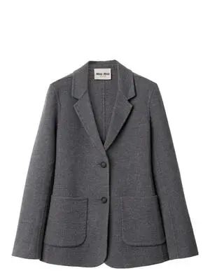 MIU MIU Single-breasted Double Wool Jacket