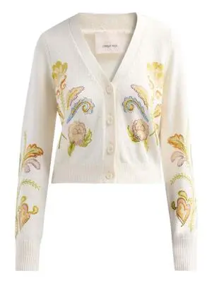 Cinq À Sept Nikko Cotton Heirloom Cardigan - Starch
