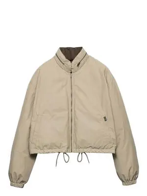 PRADA Cropped Technical Poplin Down Coat