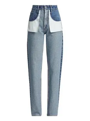 MAISON MARGIELA Reversed Five-pocket Straight-leg Jeans - Medium Blue